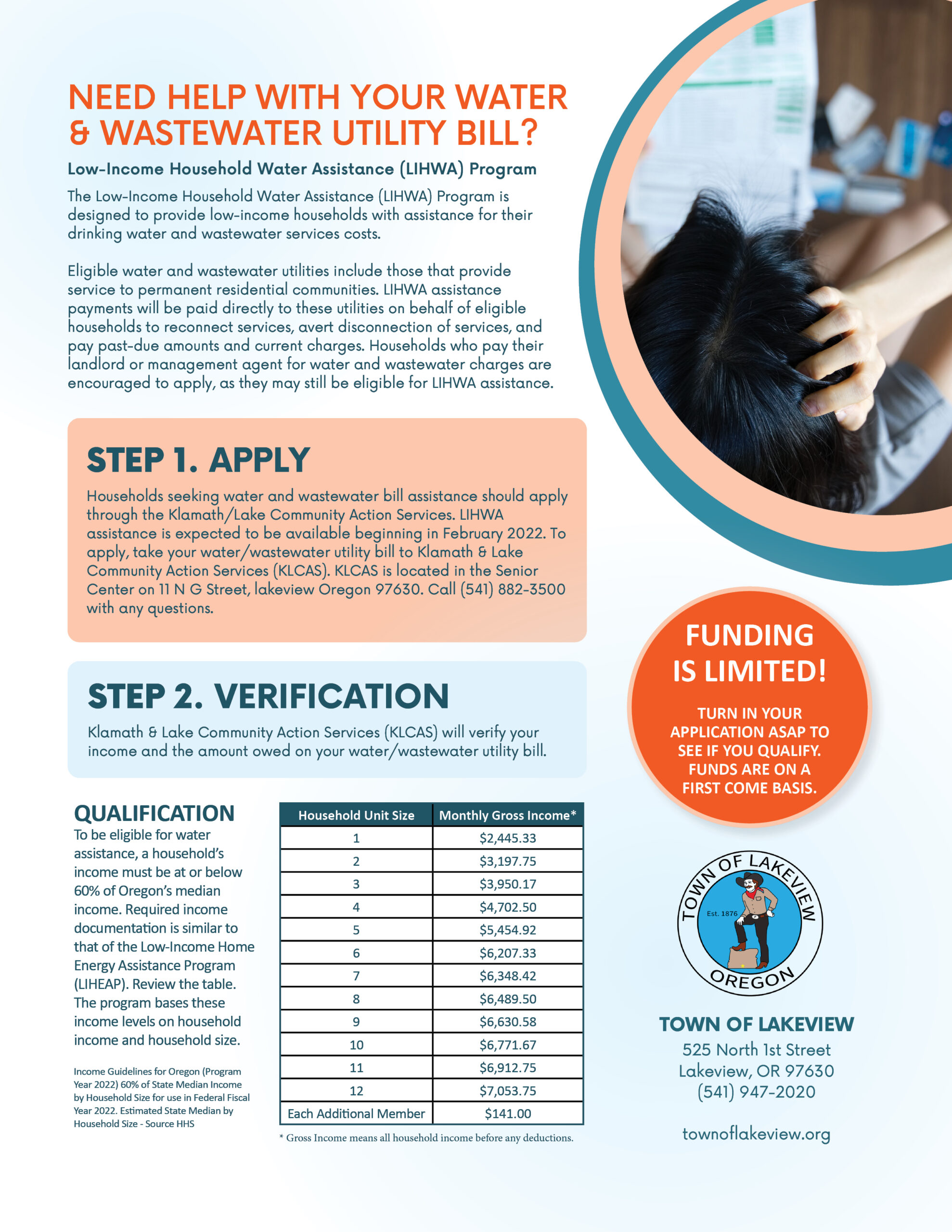 Low-Income Household Water Assistance (LIHWA) Program - Lakeview, Oregon